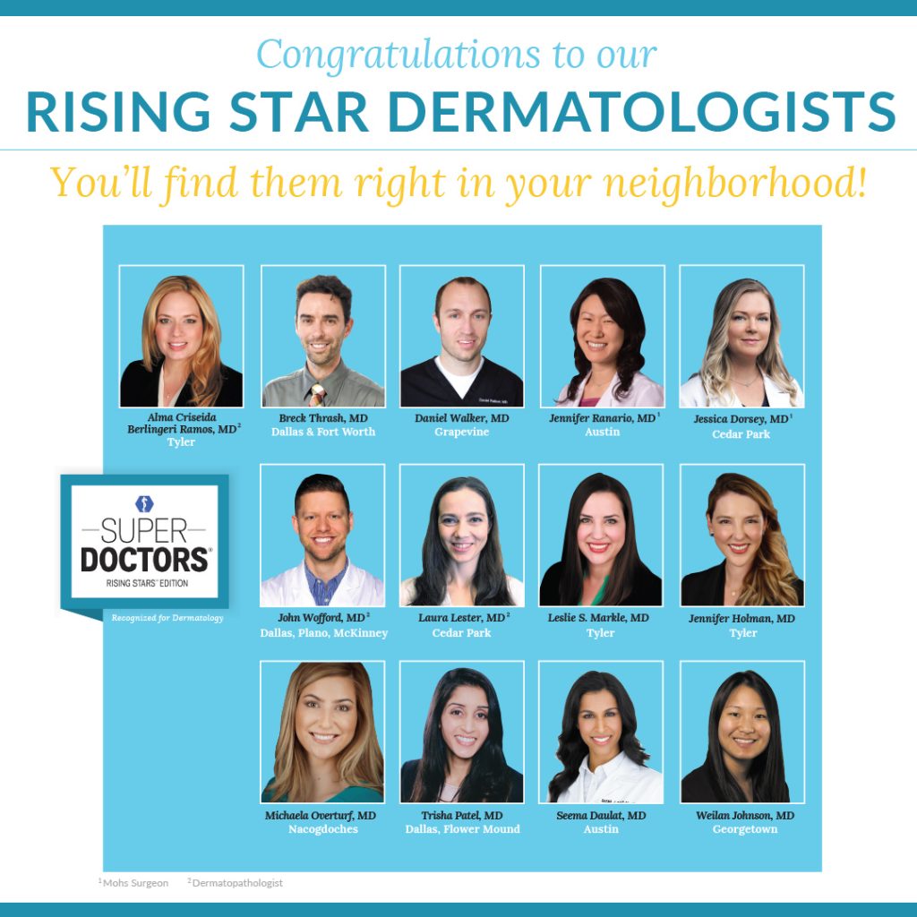 Texas Monthly Recognizes 13 U.S. Dermatology Partners' Physicians