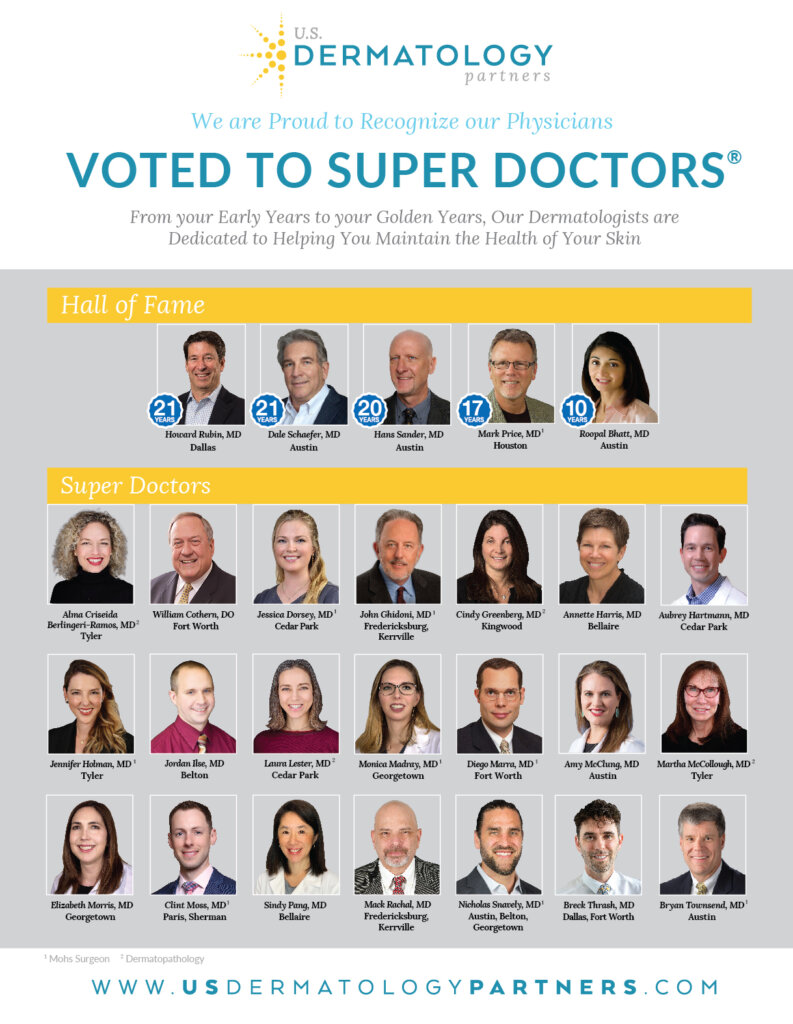 42 U.S. Dermatology Partners Super Doctors in Texas Monthly